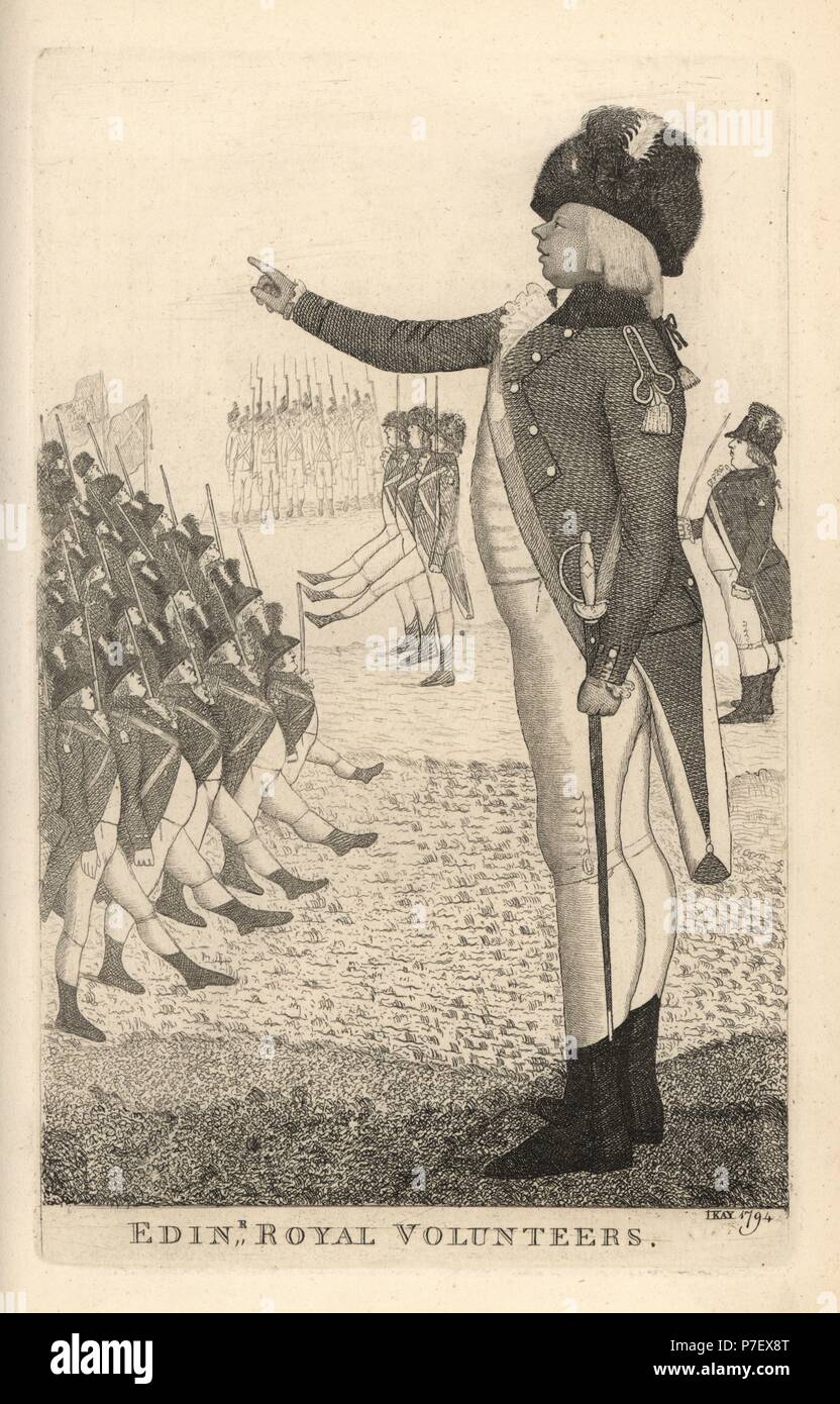 Colonel Patrick Crichton of the Edinburgh Volunteers with a view of the ...