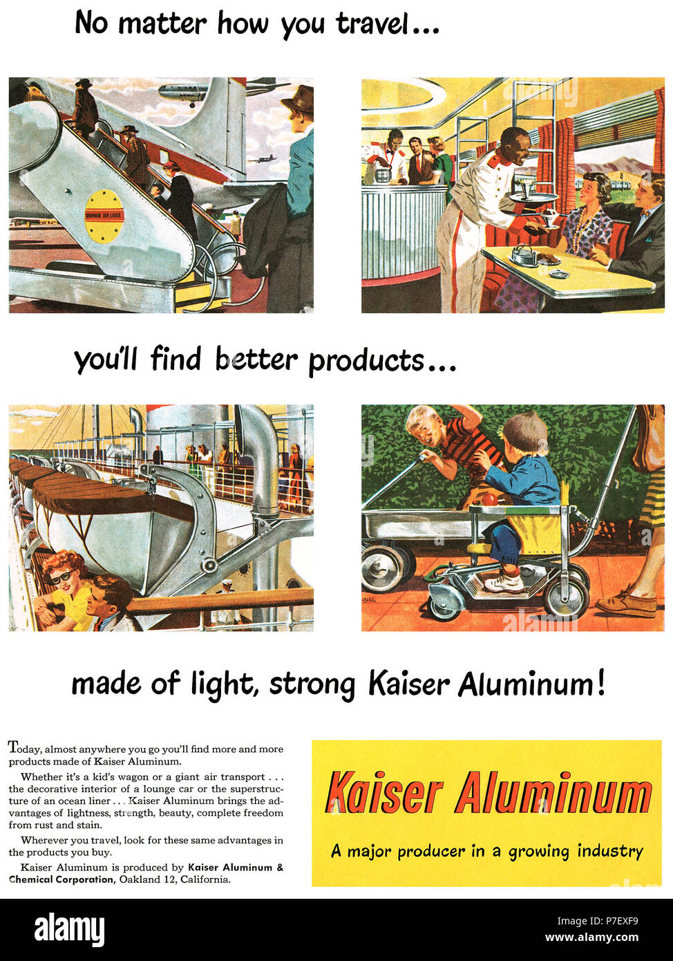 1950 U.S. advertisement for Kaiser Aluminum Stock Photo - Alamy 1950 U.S. advertisement for Kaiser Aluminum Stock Photo - Alamy