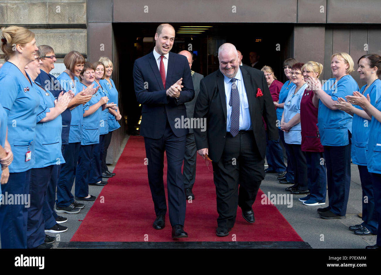 The Duke of Cambridge, with chief executive of NHS Scotland Paul Gray ...