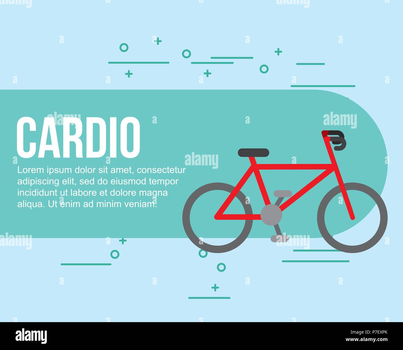 bike sport cardio activity healthy vector illustration Stock Vector ...