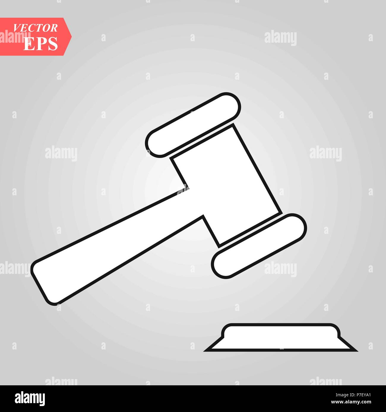 Modern auction line icon. Premium pictogram isolated on a white ...