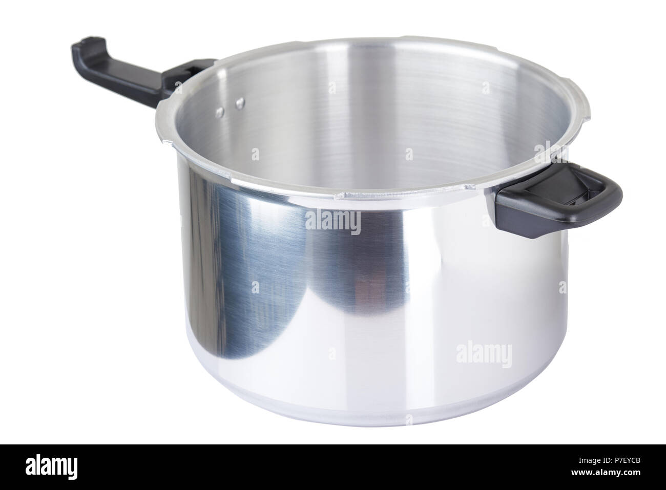 Metal pot with no lid isolated on white background Stock Photo - Alamy