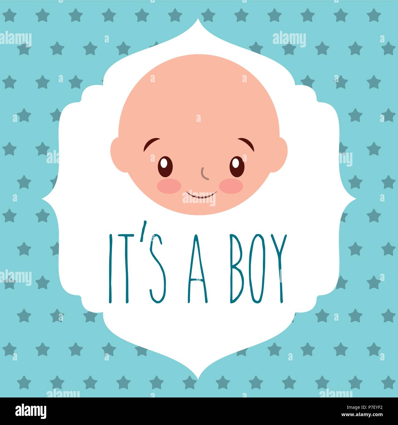 Boy with big cheeks Stock Vector Images - Alamy
