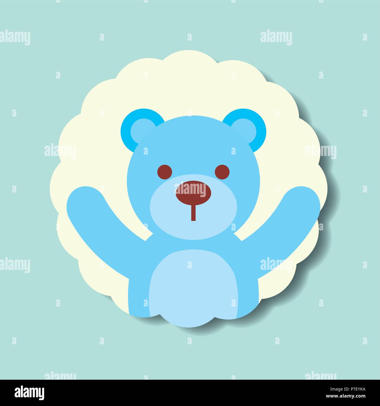 Blue plush toy Stock Vector Images - Alamy