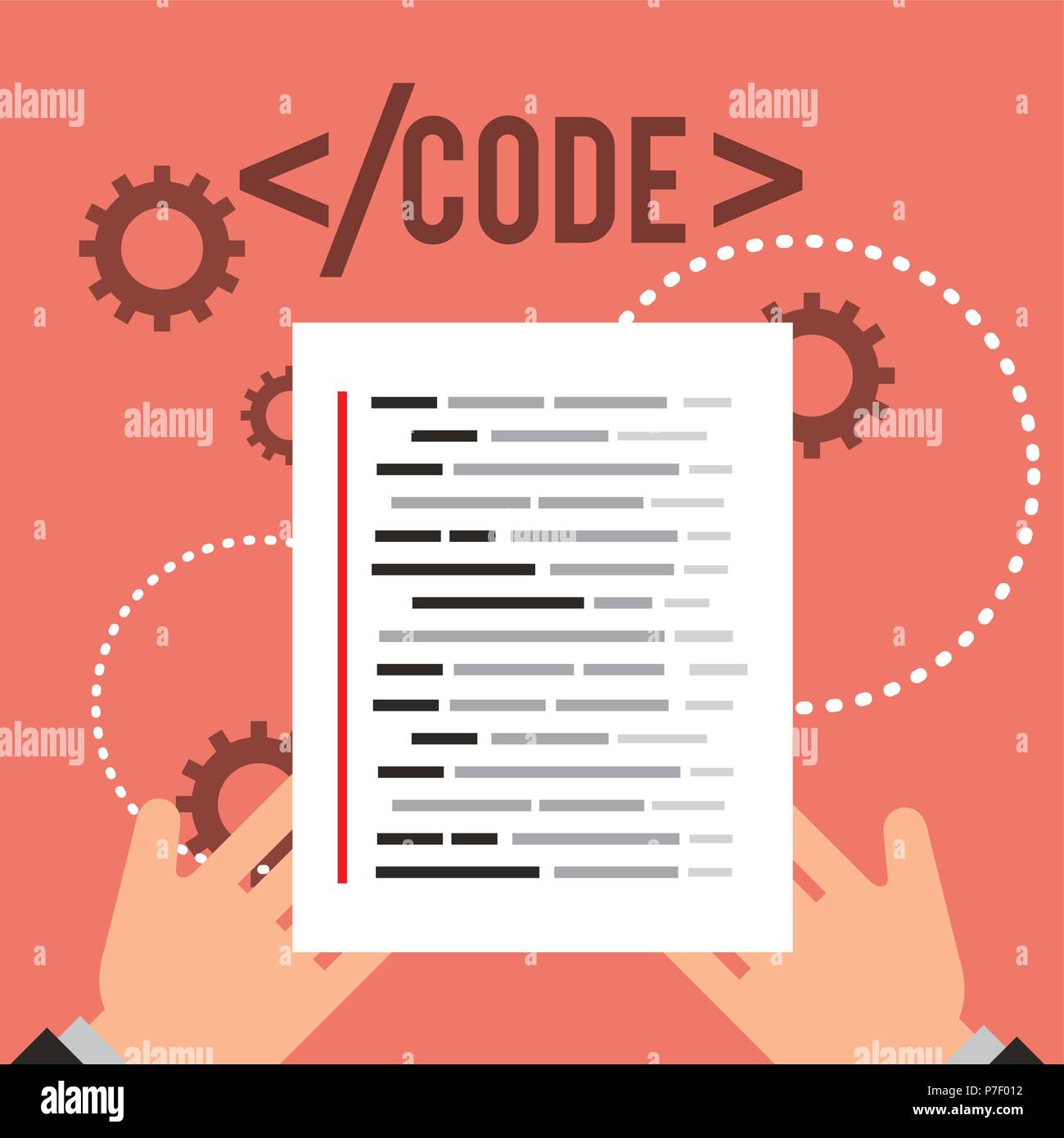 Hand coding text Stock Vector Images - Alamy