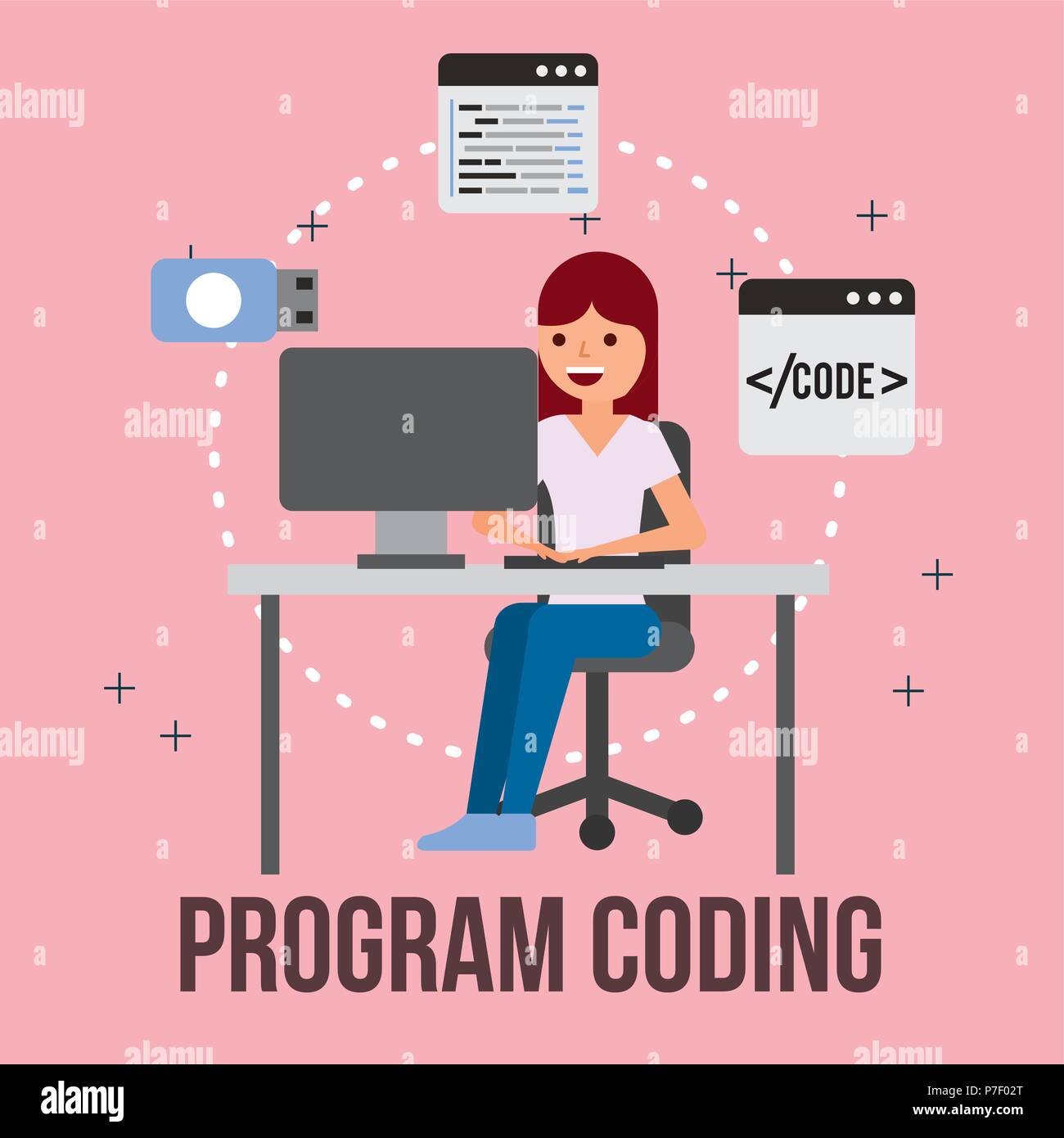 Hacking program Stock Vector Images - Alamy