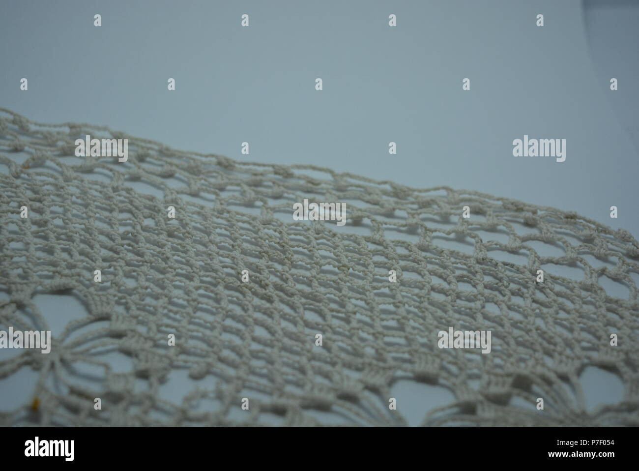 Beautiful cotton white thread netting, macrame thread Stock Photo - Alamy