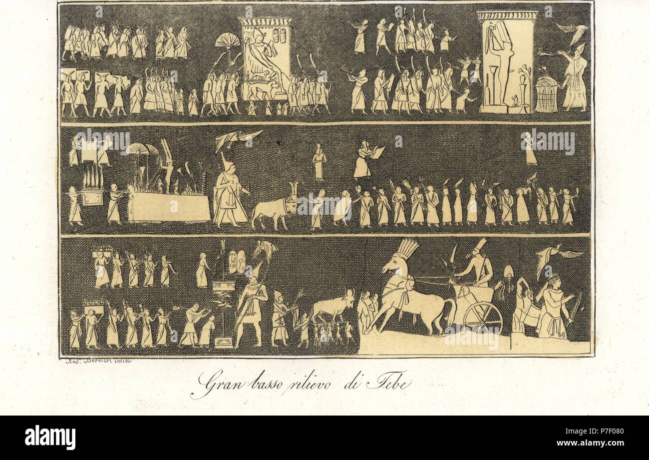 Pomp and ceremony of rituals and processions in honour of Osiris, from ...