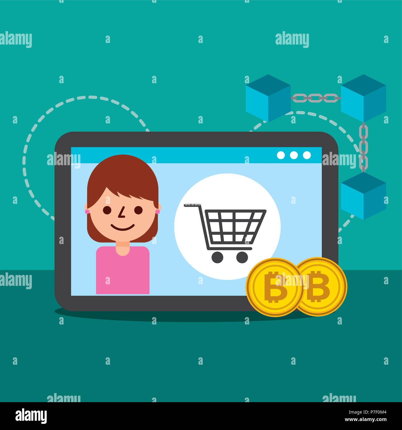 Future woman shopping Stock Vector Images - Alamy