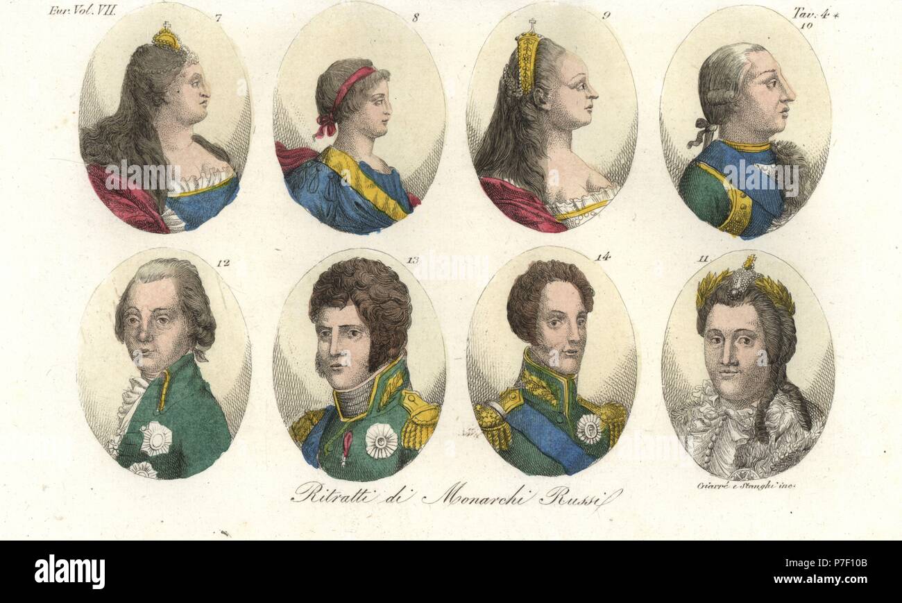 Portraits of Russian Tsars, House of Romanov: Anna 7, Ivan VI 8 ...