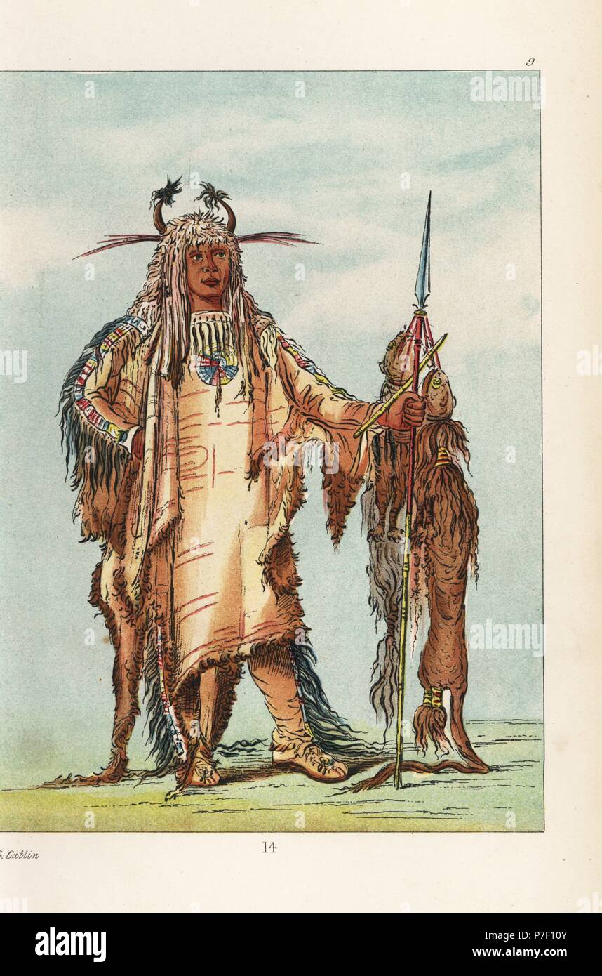 Pe-toh-pee-kiss, Eagle Ribs, Blackfoot nation. In ermine headdress with ...