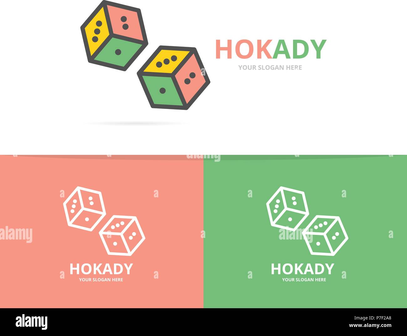 Simple dice logo design template. Symbol and sign vector illustration ...