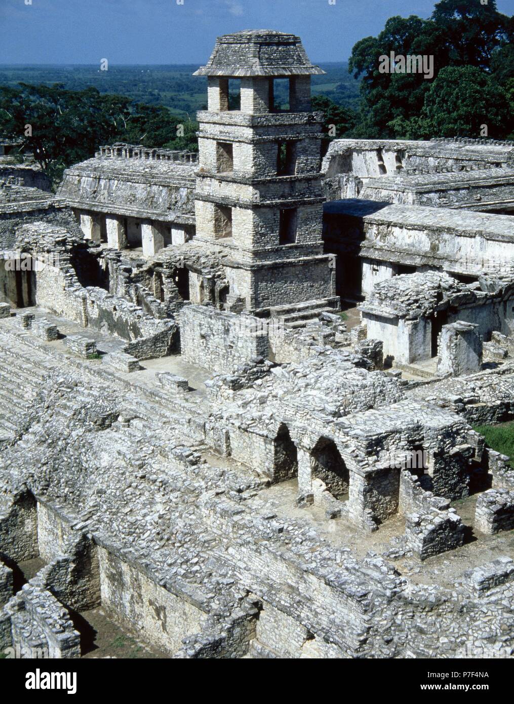 Mexico. Palanque. Complex of Palace. Chiapas Stock Photo - Alamy