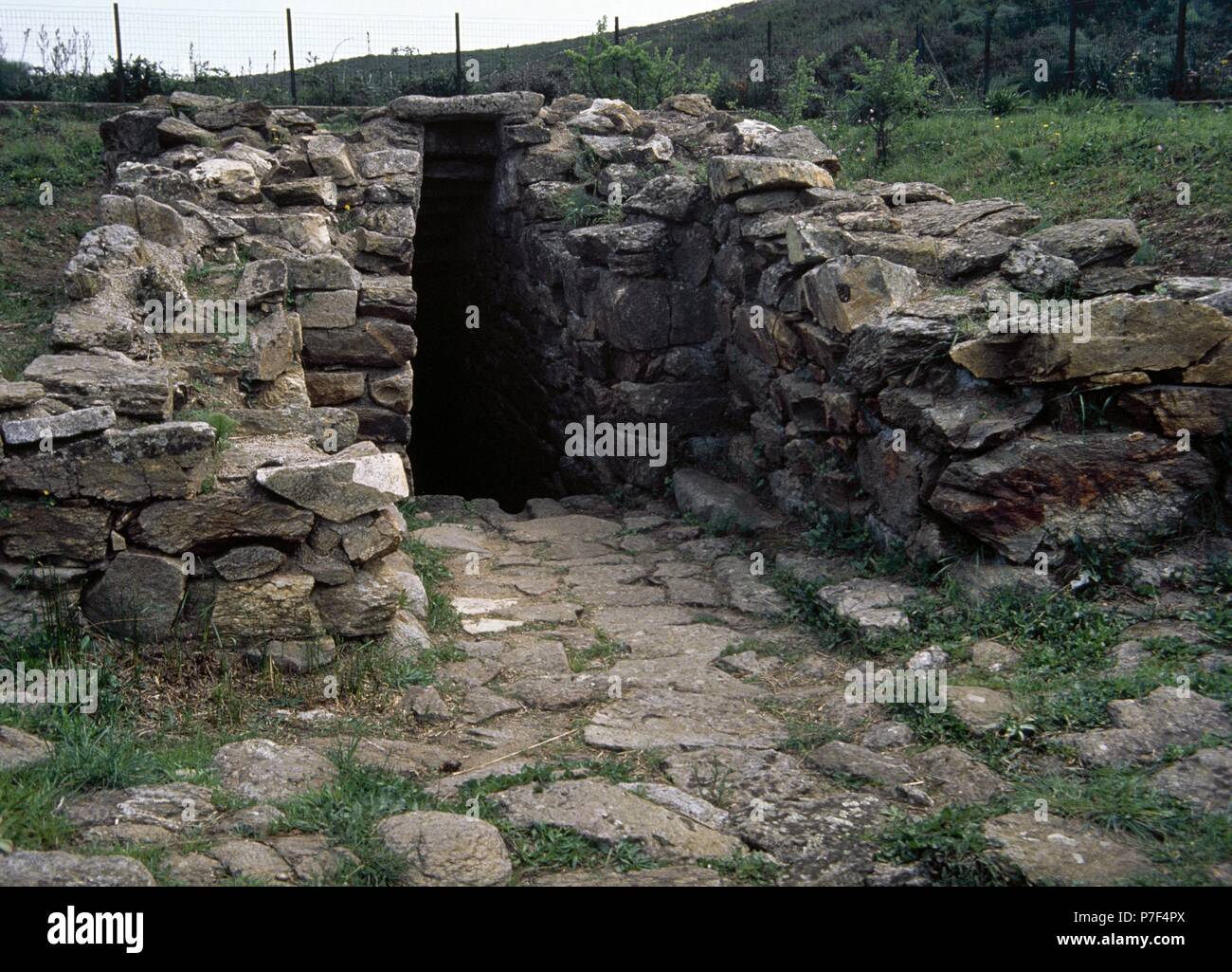 Nuragic civilization. Sanctuary of Santa Vittoria, near Serri. The holy ...