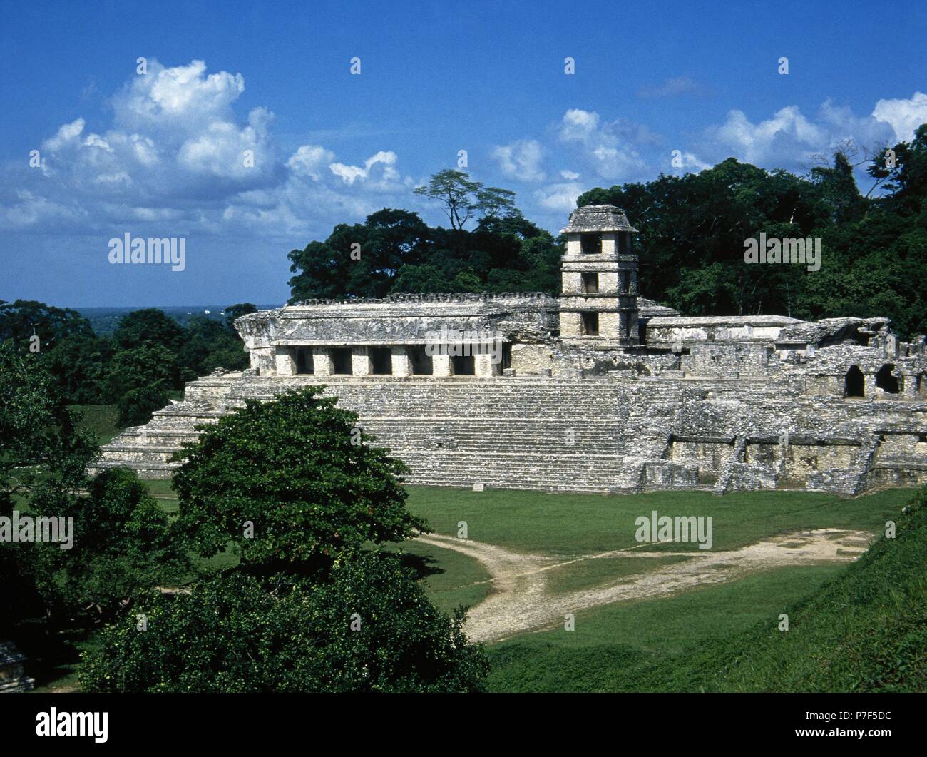 Mexico. Palanque. Complex of Palace. Chiapas Stock Photo - Alamy