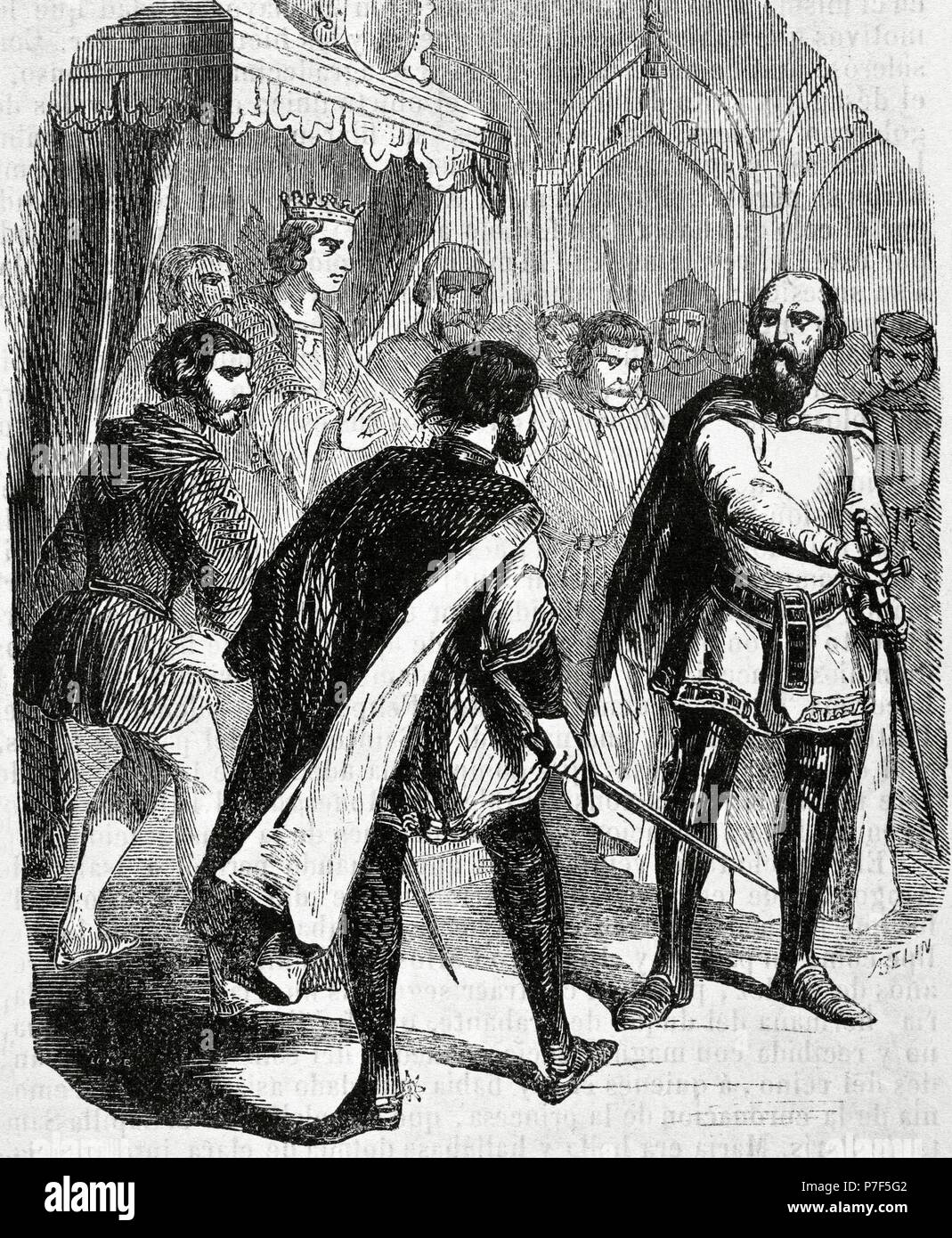 Charles, Count of Valois (1270-1325). Charles of Valois throws the ...
