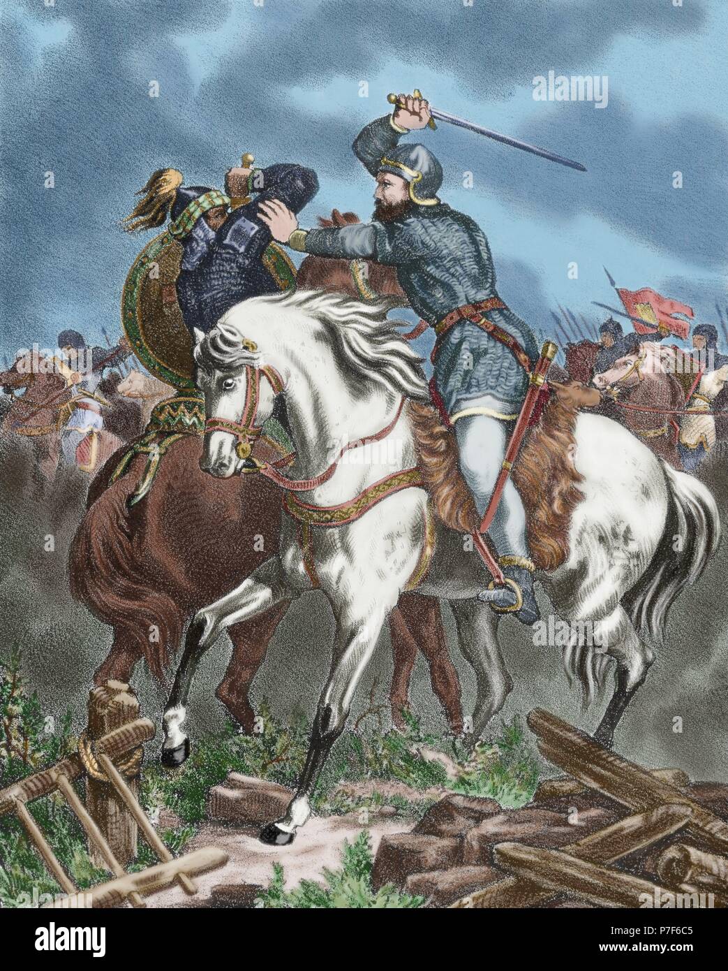 Spain. Reconquest. Battle of Sagrajas, also called Zalaca or Zallaqa ...