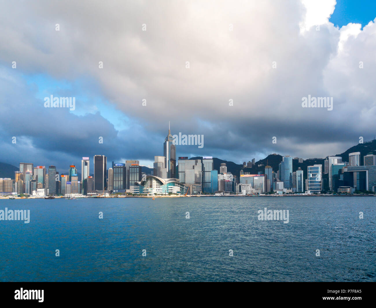 hong kong harbour view with sunlight Stock Photo - Alamy