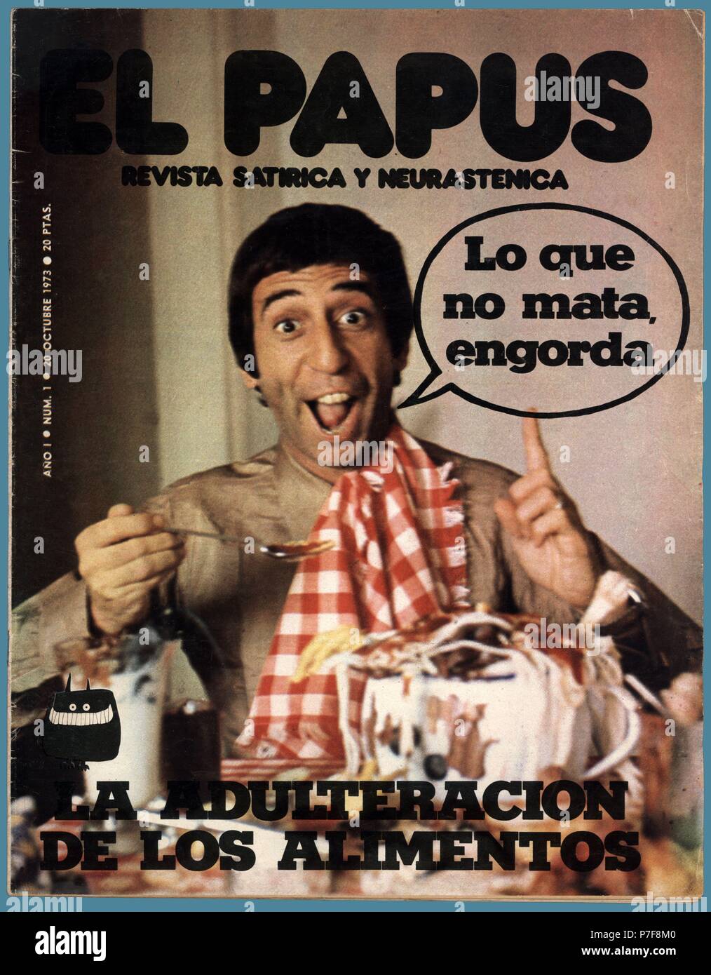 Revista satírica El Papus, número uno, editada en Barcelona, octubre de ...