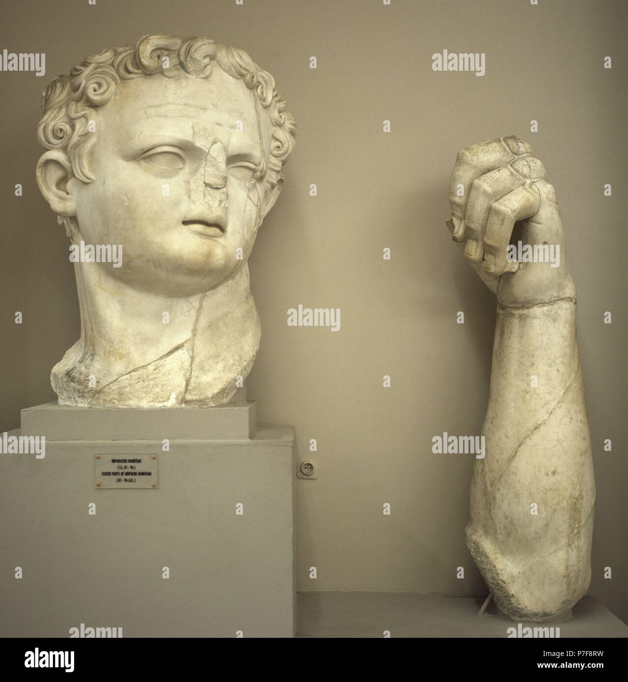 Emperor domitian marble portrait head hi-res stock photography and ...