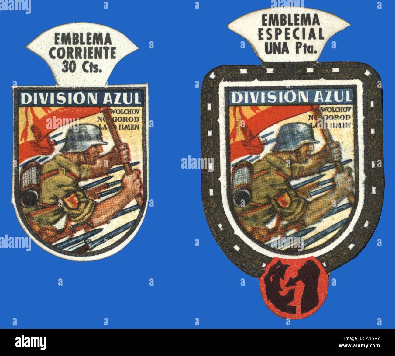 Segunda guerra mundial. Emblema de pago voluntario para ayuda de la ...