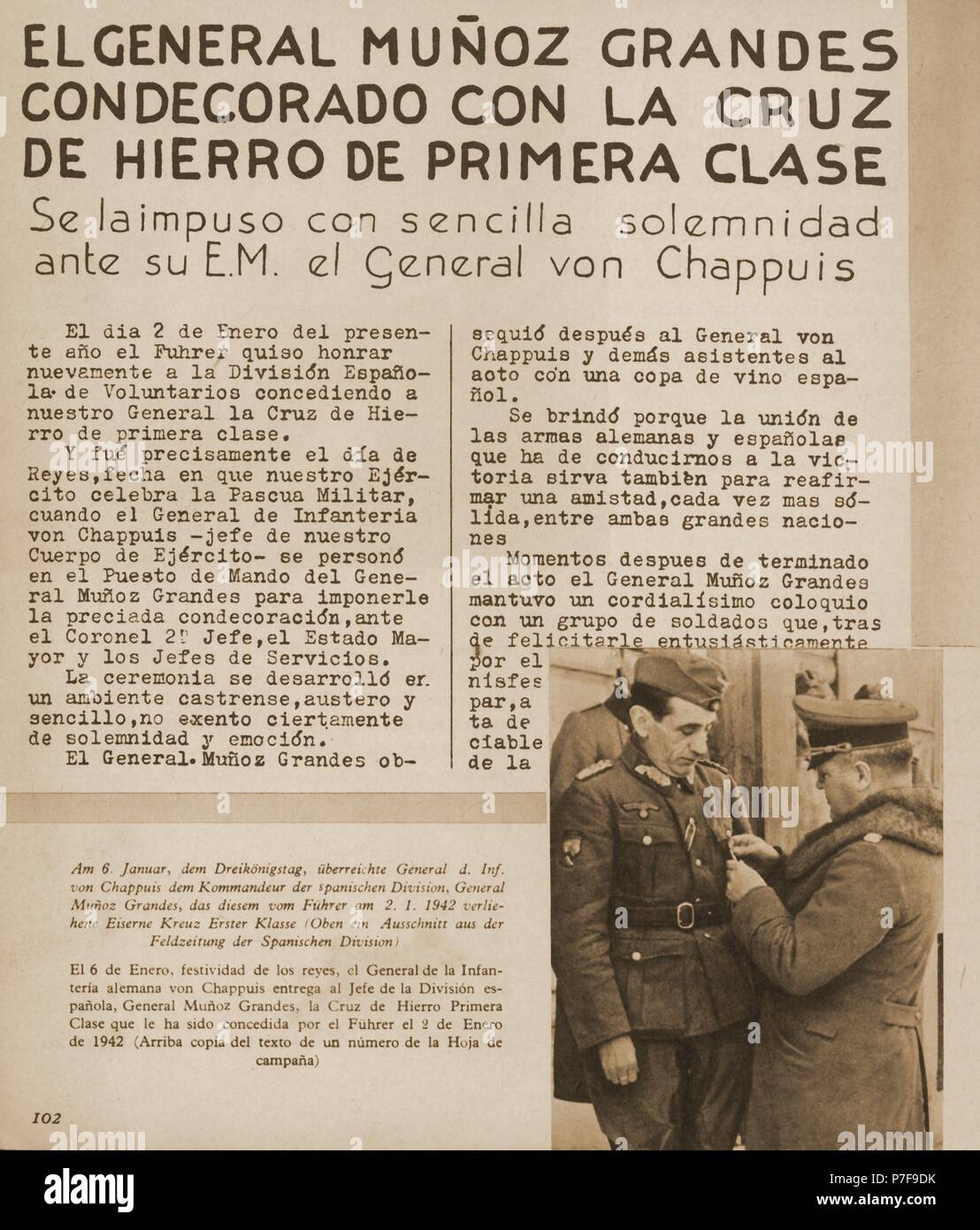 División Azul en Alemania en 1942 (Segunda Guerra Mundial ...