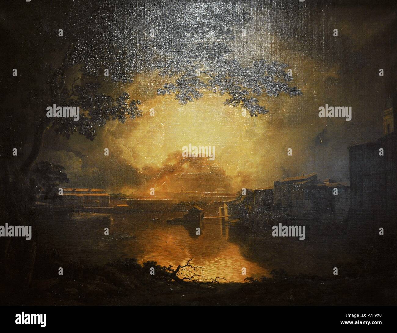 Joseph Wright of Derby (1734-1797). English painter. Firework Display ...