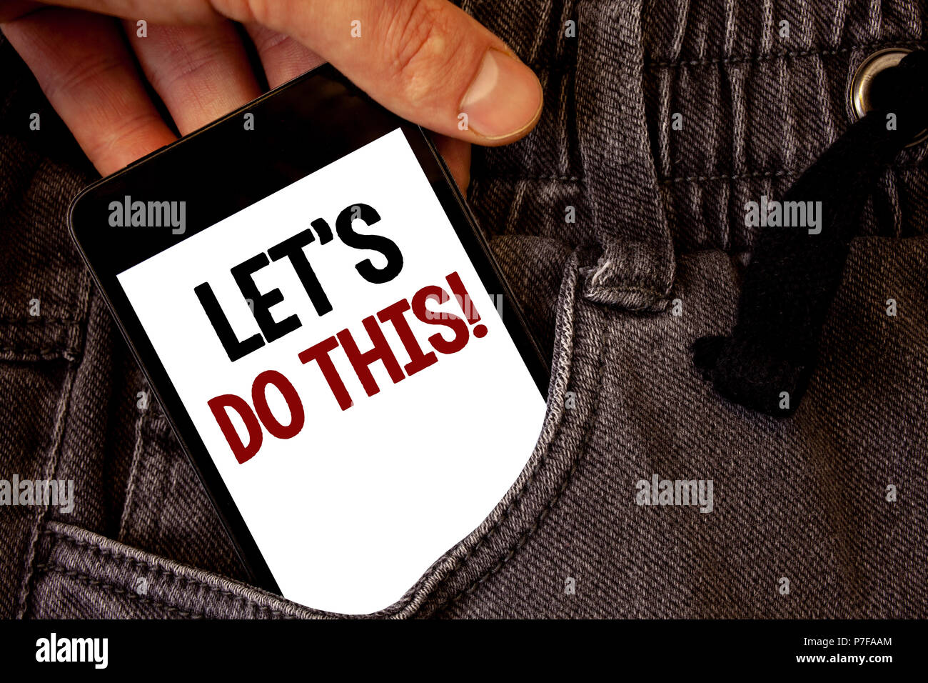 Text sign showing Let Us Do This Motivational Call. Conceptual photo ...