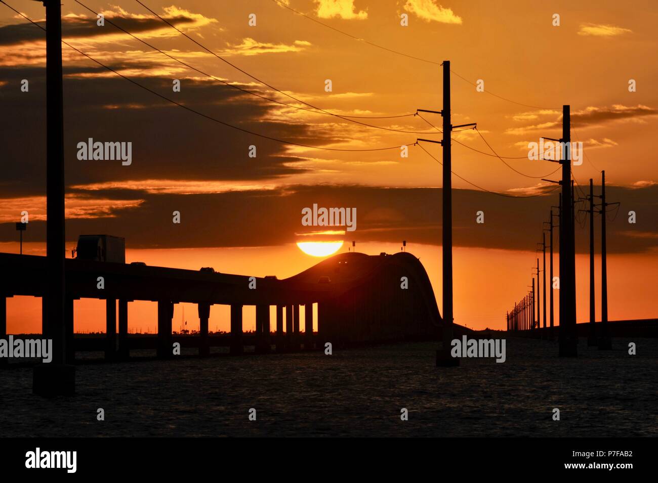 An engineering feat, the Seven Mile Bridge in Florida's middle Keys, at ...