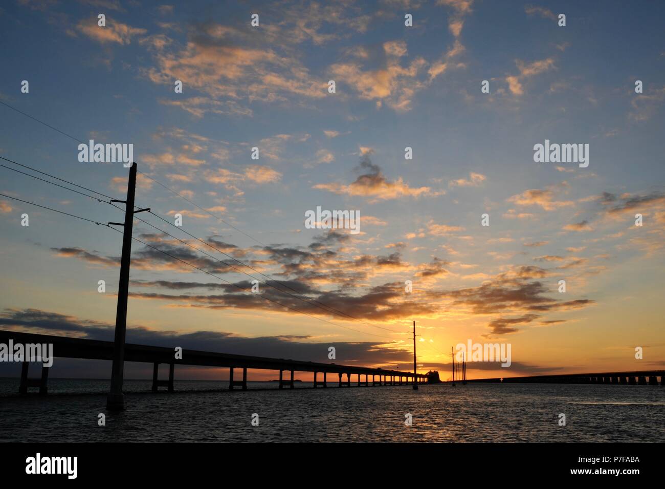An engineering feat, the Seven Mile Bridge in Florida's middle Keys, at ...
