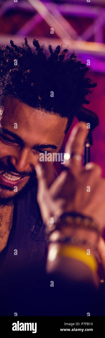 Happy singing crowd hi-res stock photography and images - Alamy