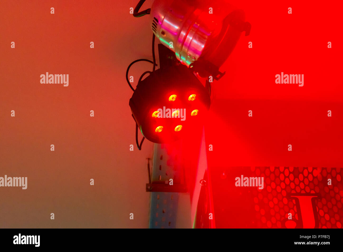 colorful lighting stage spotlights Stock Photo - Alamy