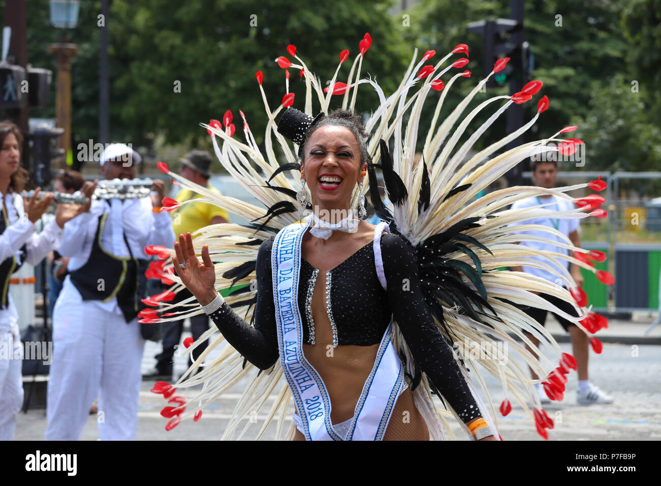 The participant of Tropical carnival 2018 in Paris , France. Over 4,000 ...