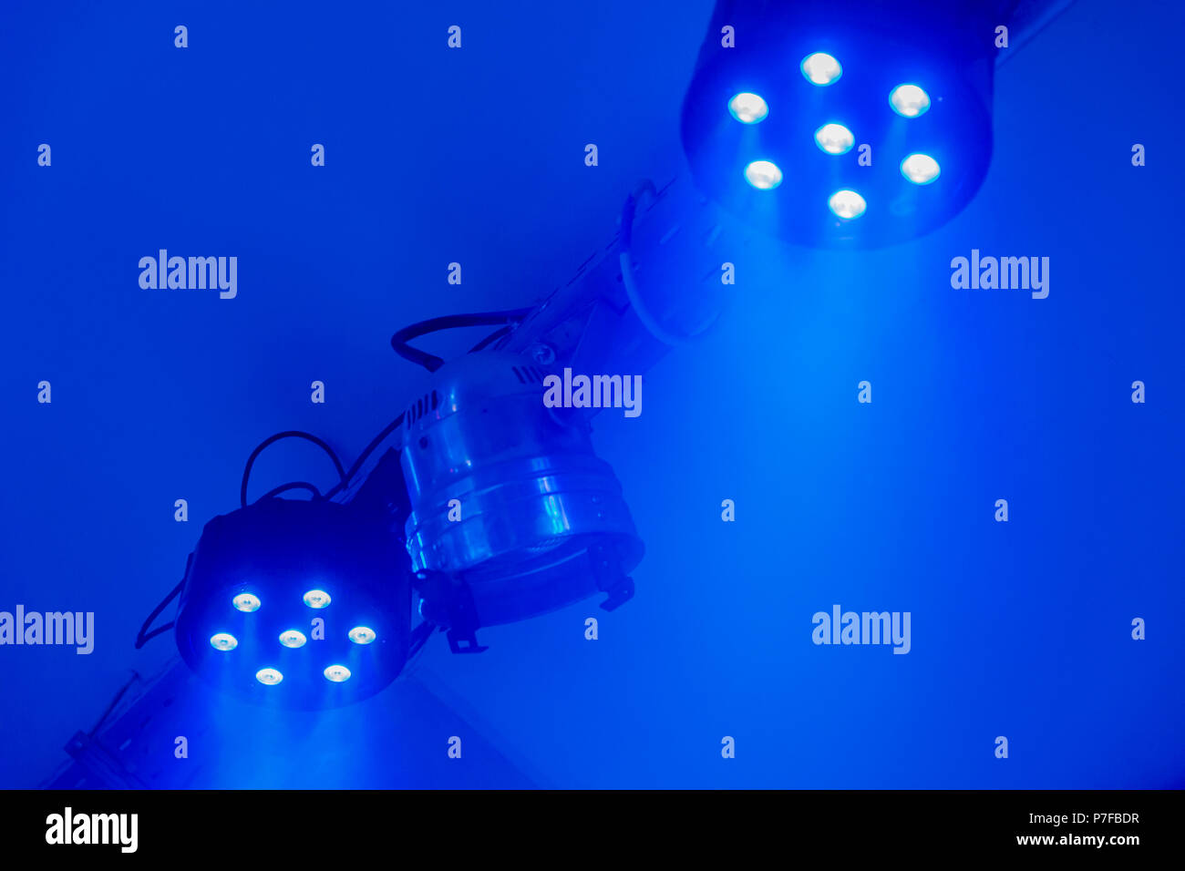 colorful lighting stage spotlights Stock Photo - Alamy