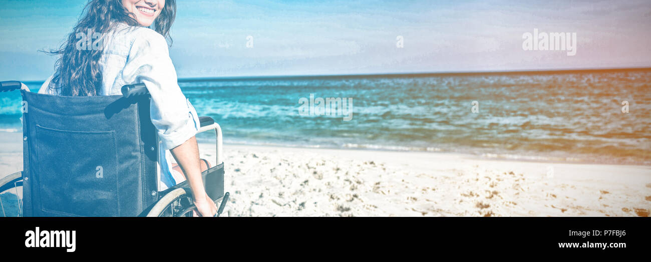 Portrait of disabled woman Stock Photo - Alamy