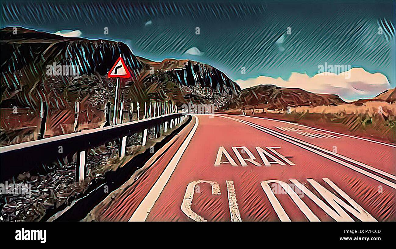 Welsh road hi-res stock photography and images - Alamy