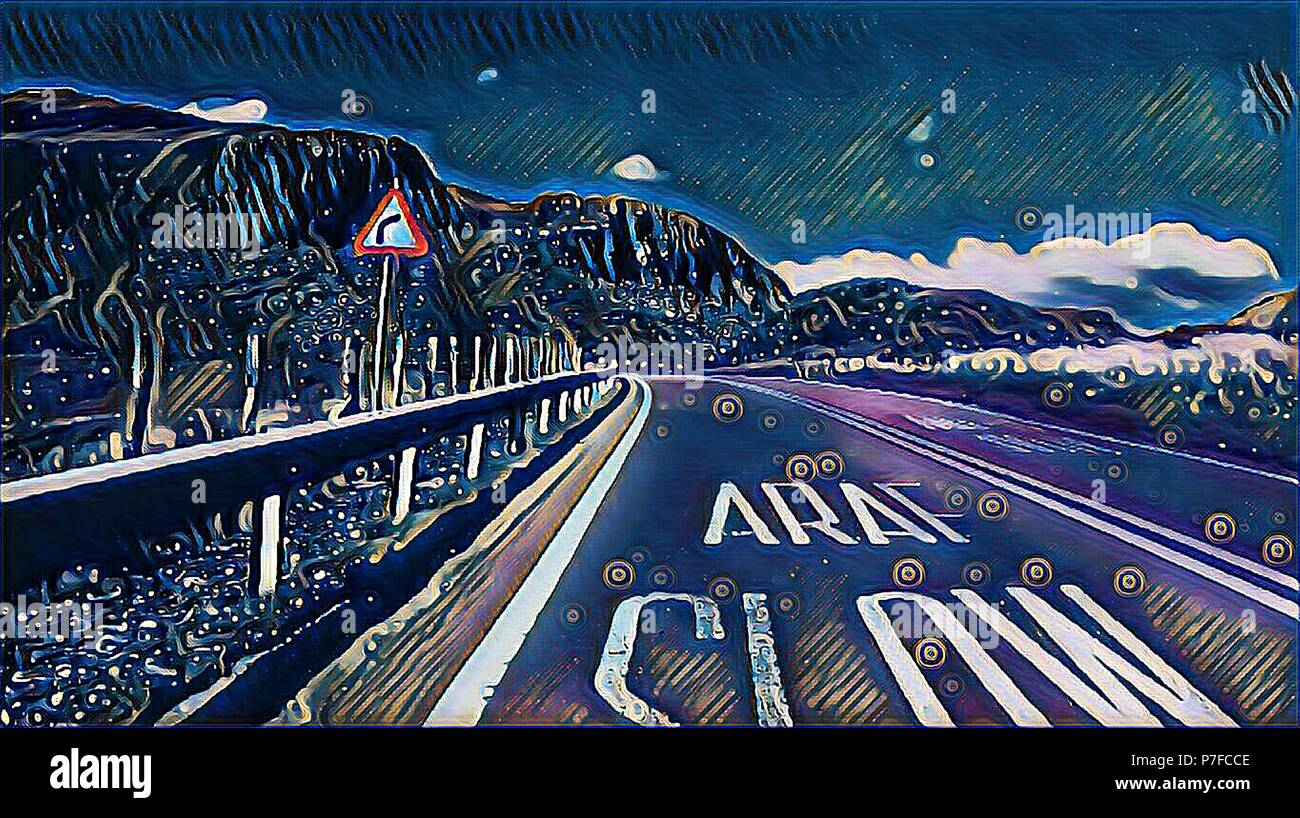 Welsh road hi-res stock photography and images - Alamy