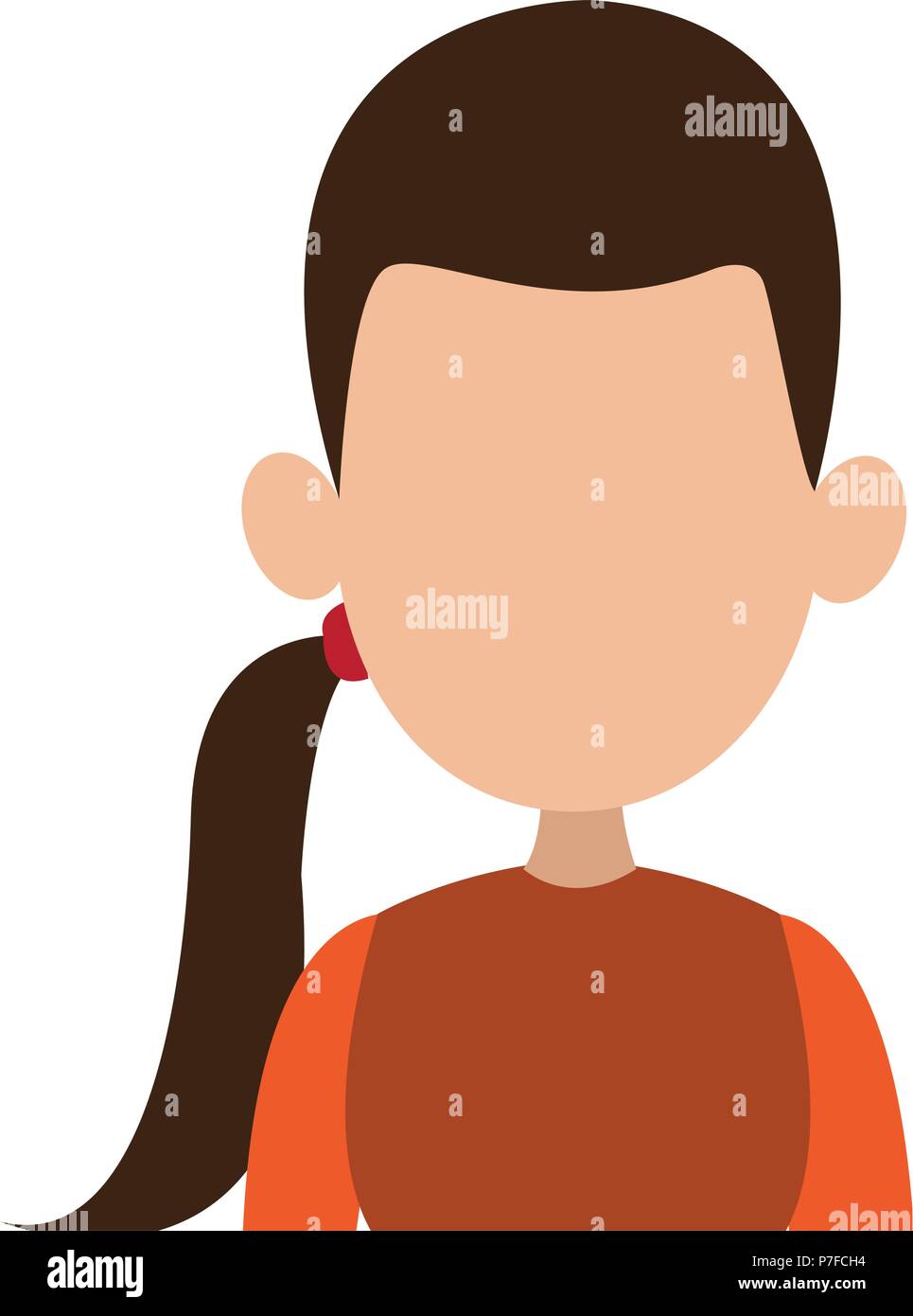 Young woman faceless profile Stock Vector Image & Art - Alamy