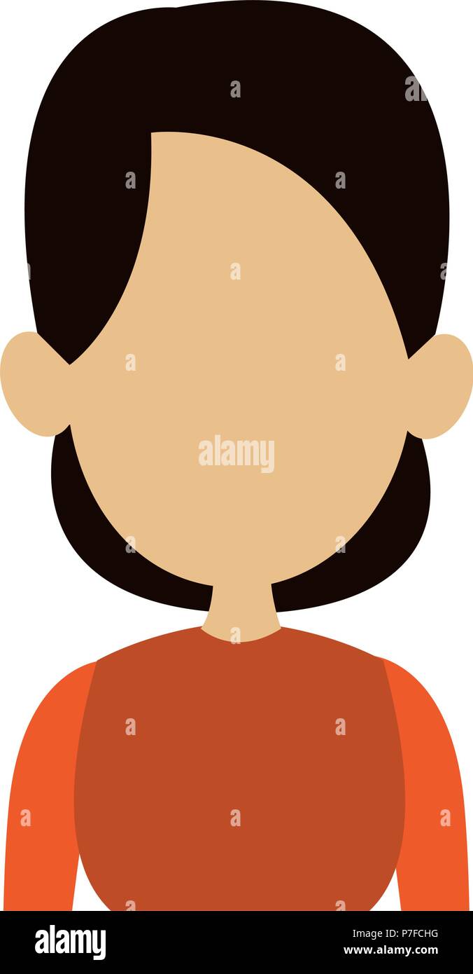 Young woman faceless profile Stock Vector Image & Art - Alamy