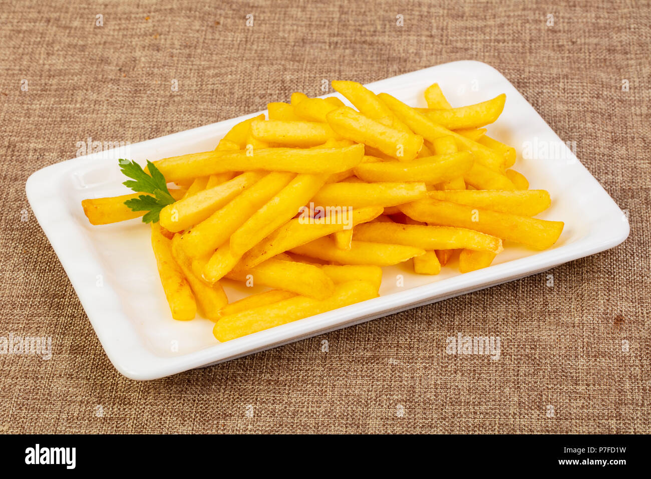 French fry potato in the plate Stock Photo - Alamy