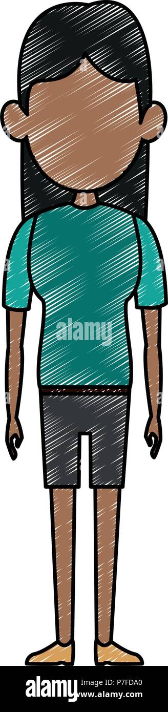 Woman cartoon isolated scribble Stock Vector Image & Art - Alamy