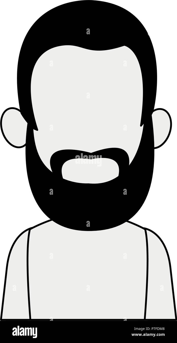 Young man faceless profile in black and white Stock Vector Image & Art ...