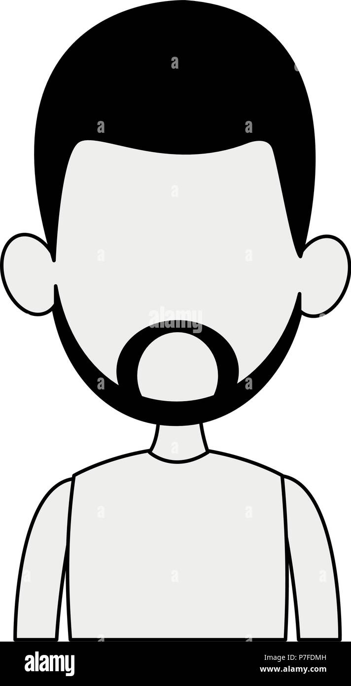 Young man faceless profile in black and white Stock Vector Image & Art ...