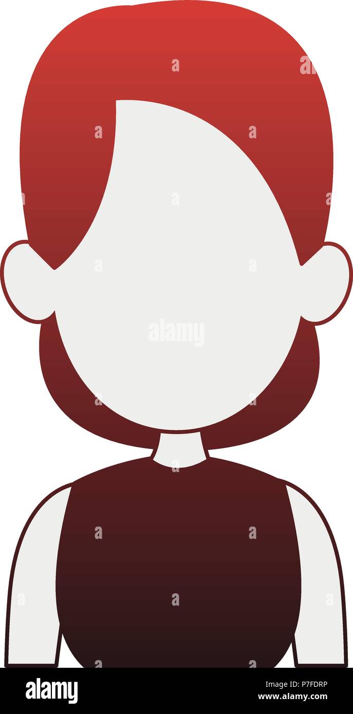 Young woman faceless profile red lines Stock Vector Image & Art - Alamy