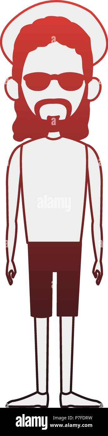 Man cartoon isolated red lines Stock Vector Image & Art - Alamy