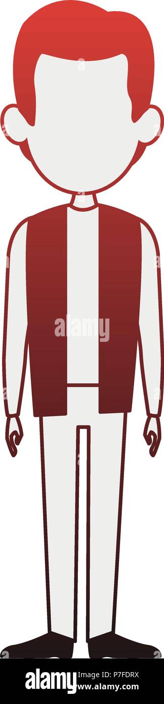 Man cartoon isolated red lines Stock Vector Image & Art - Alamy