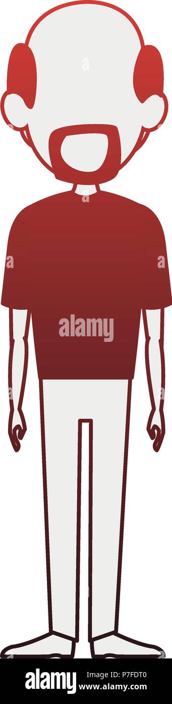 Man cartoon isolated red lines Stock Vector Image & Art - Alamy