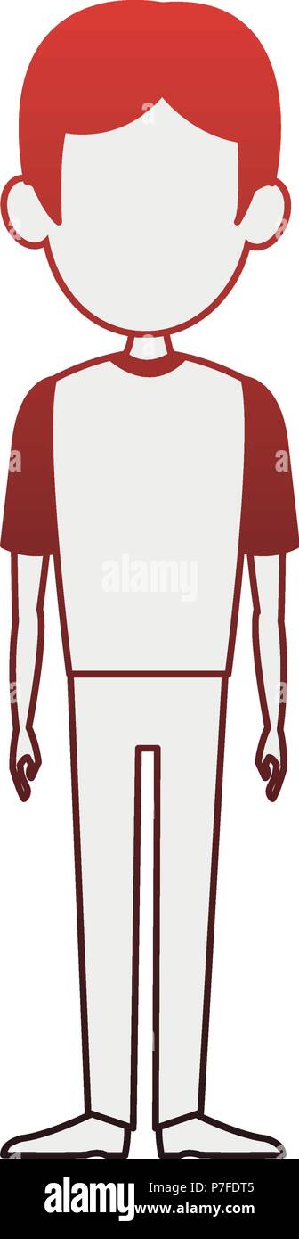 Man cartoon isolated red lines Stock Vector Image & Art - Alamy