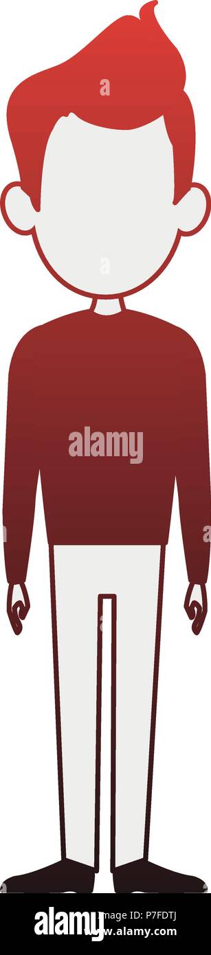 Man cartoon isolated red lines Stock Vector Image & Art - Alamy