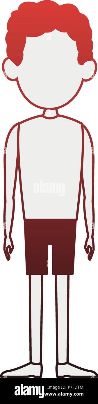 Man cartoon isolated red lines Stock Vector Image & Art - Alamy
